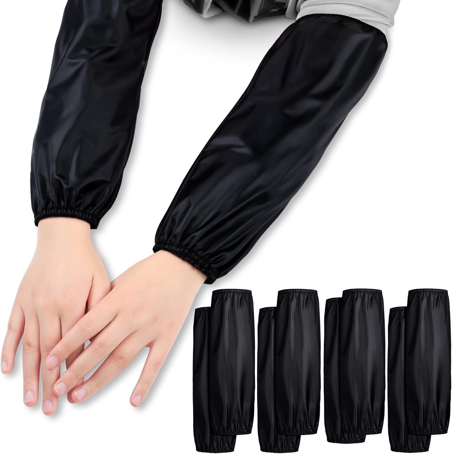 BlinkLLX 4 Pairs Waterproof Sleeves for Arms Reusable Oilproof ...