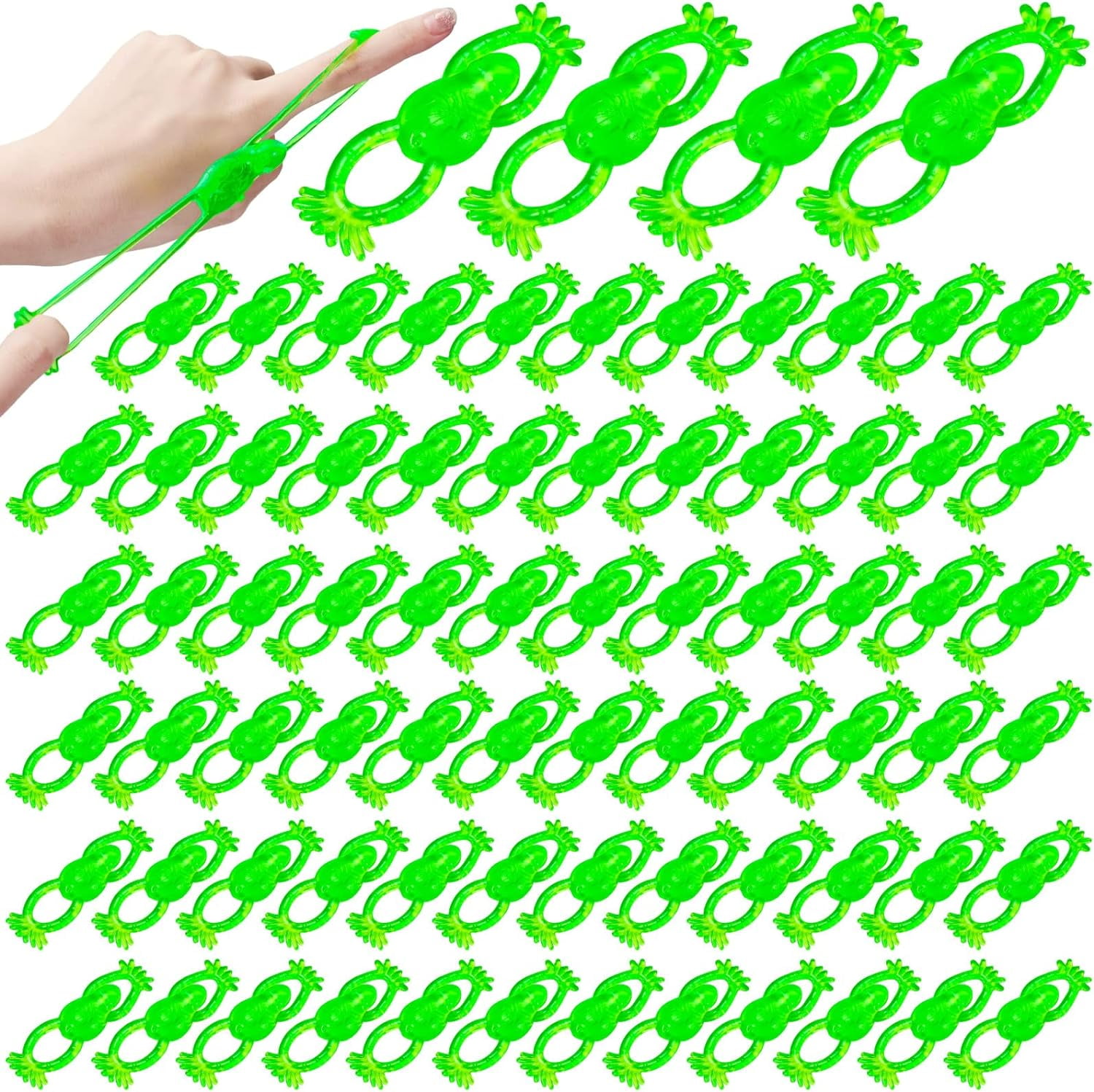 BlinkLLX 50 Pcs Flying Slingshot Frogs Toys Passover Day Toys Stretchy ...