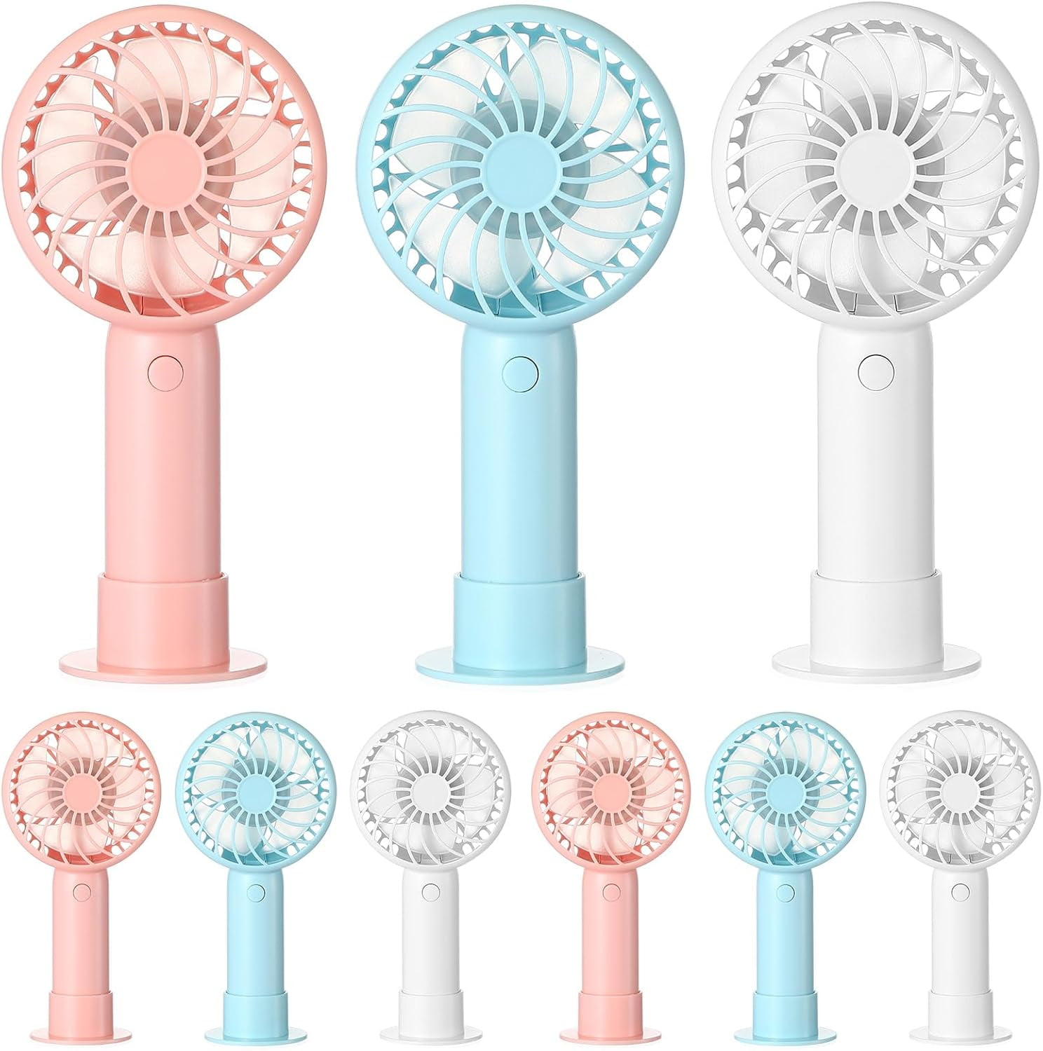BlinkLLX 6 Pcs Mini Powerful Handheld Fan 3 Speed Personal Small ...