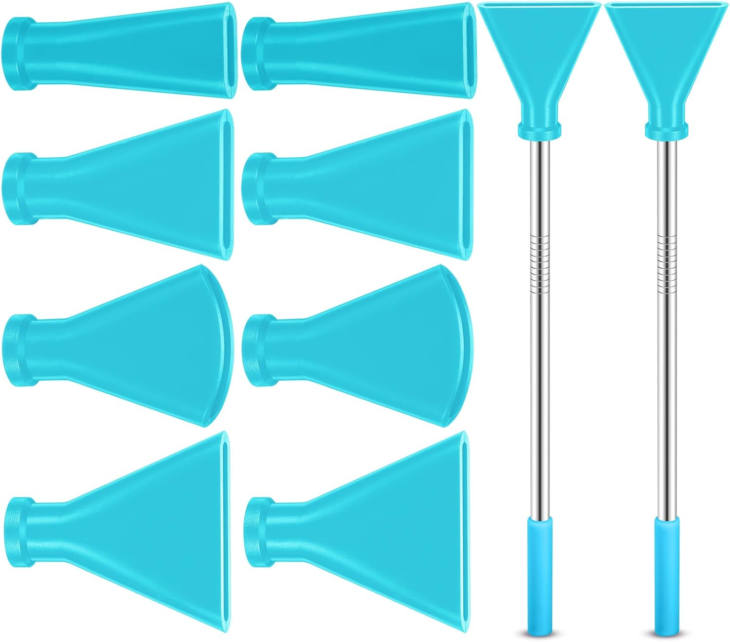 BlinkLLX 8 Pcs Acrylic Pouring Paint Supplies, Stainless Steel Straw ...