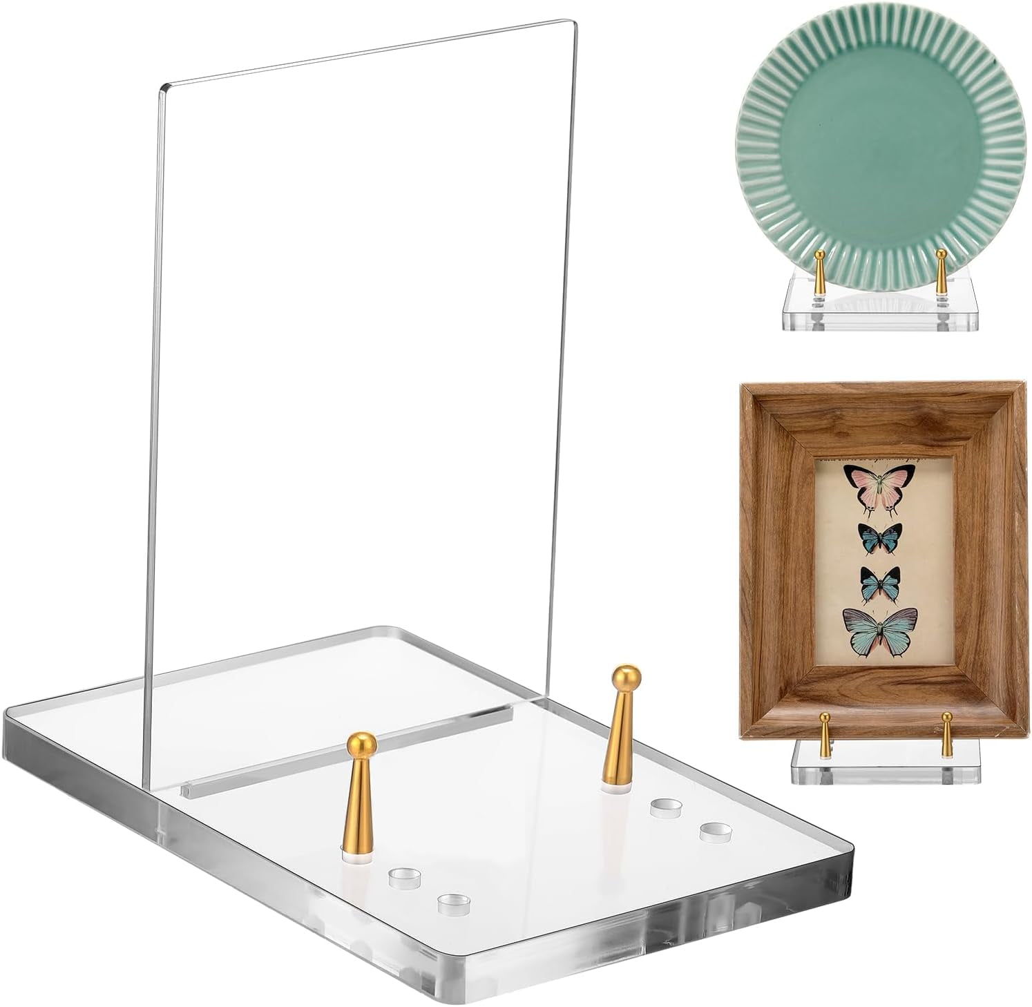 BlinkLLX Acrylic Easel Book Stand for Display Clear Plate Stand with ...
