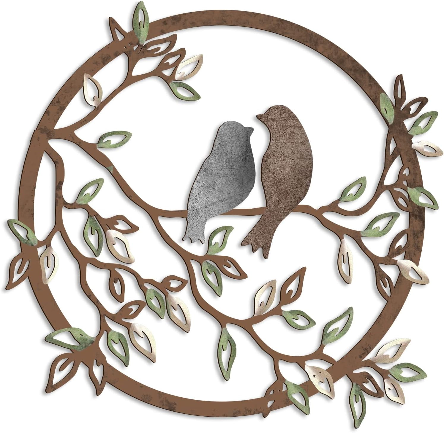 BlinkLLX Metal Wall Art Bird on Tree Branch Silhouette Bird Art Decor ...