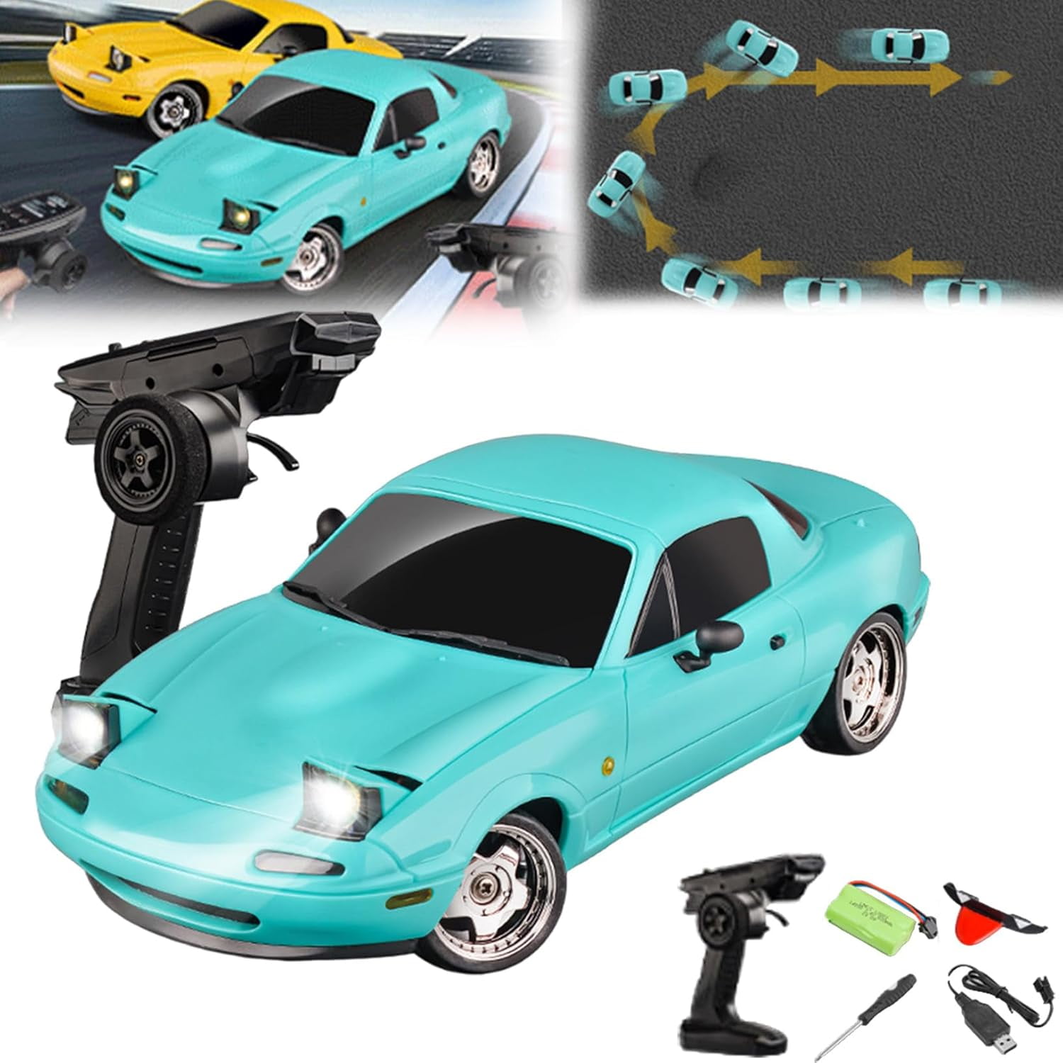 Blinkbuddy 1:18 Pro Drift Rc Car, Blinkbuddy 2.4ghz Mx-5 Rc Drift Car ...