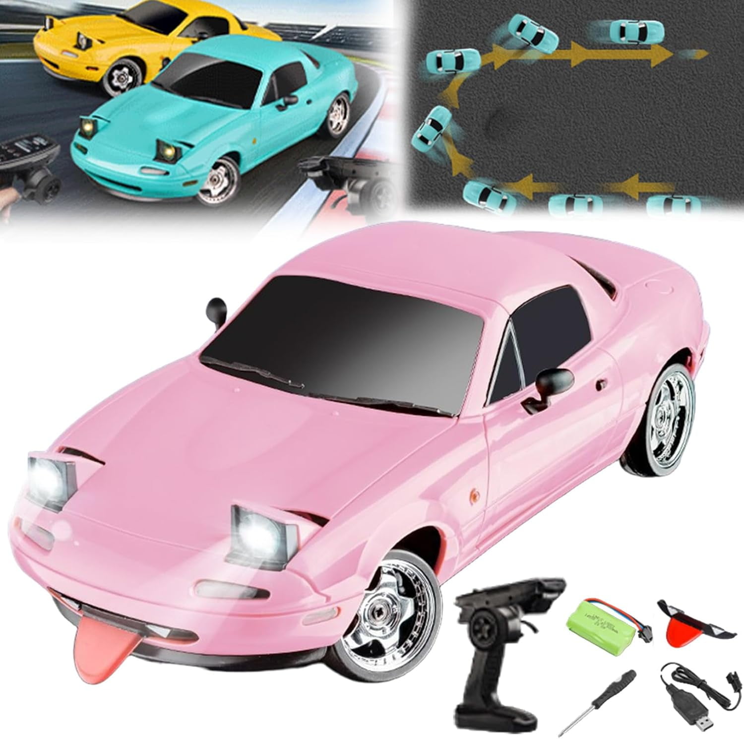 Blinkbuddy 1:18 Pro Drift Rc Car, Blinkbuddy 2.4ghz Mx-5 Rc Drift Car ...
