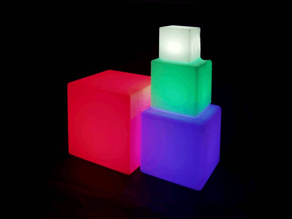Blinkee 12 in. LED Color Changing Cube Light Table Furniture - Walmart.com