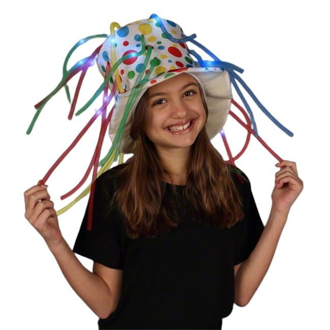 Blinkee 5045000-PLK Festive Circus Polka Dots Multicolor LED Noodle Hat ...