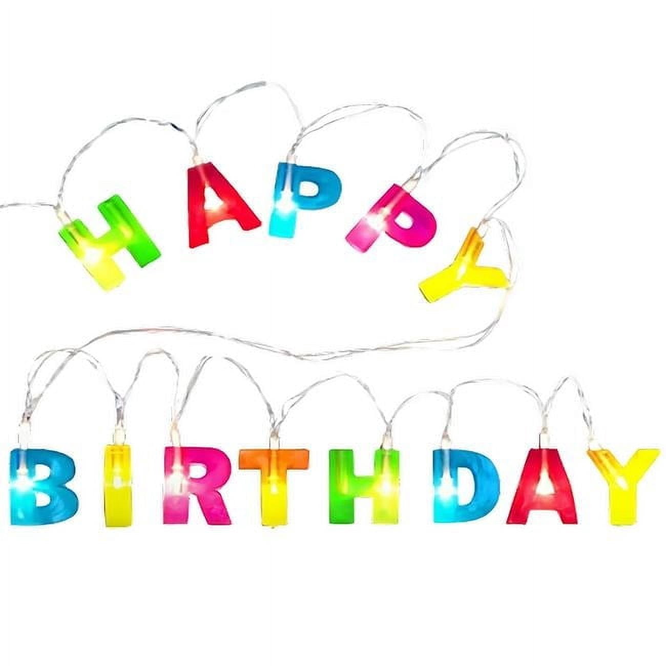 Light Up Happy Birthday LED String Lights Decoration - Walmart.com