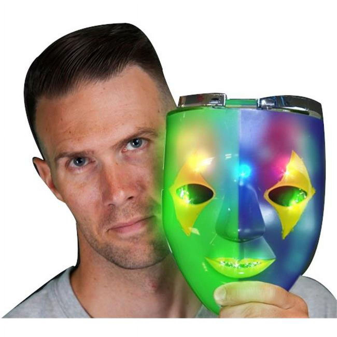 Blinkee Chrome Plated Masculine Skull Masquerade Mask for Mardi Gras ...