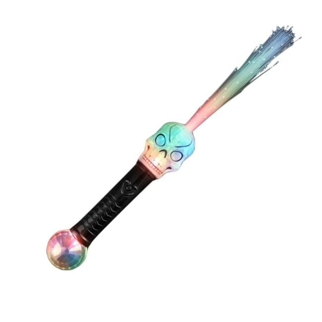 Blinkee FFOSWWPB-MLT Flashing Fiber Optic Skull Wand with Prism Ball ...