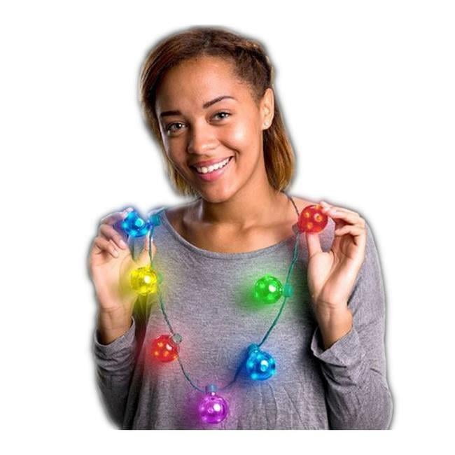 Blinkee Jingle Bells String Light Christmas Necklace, Multicolor ...