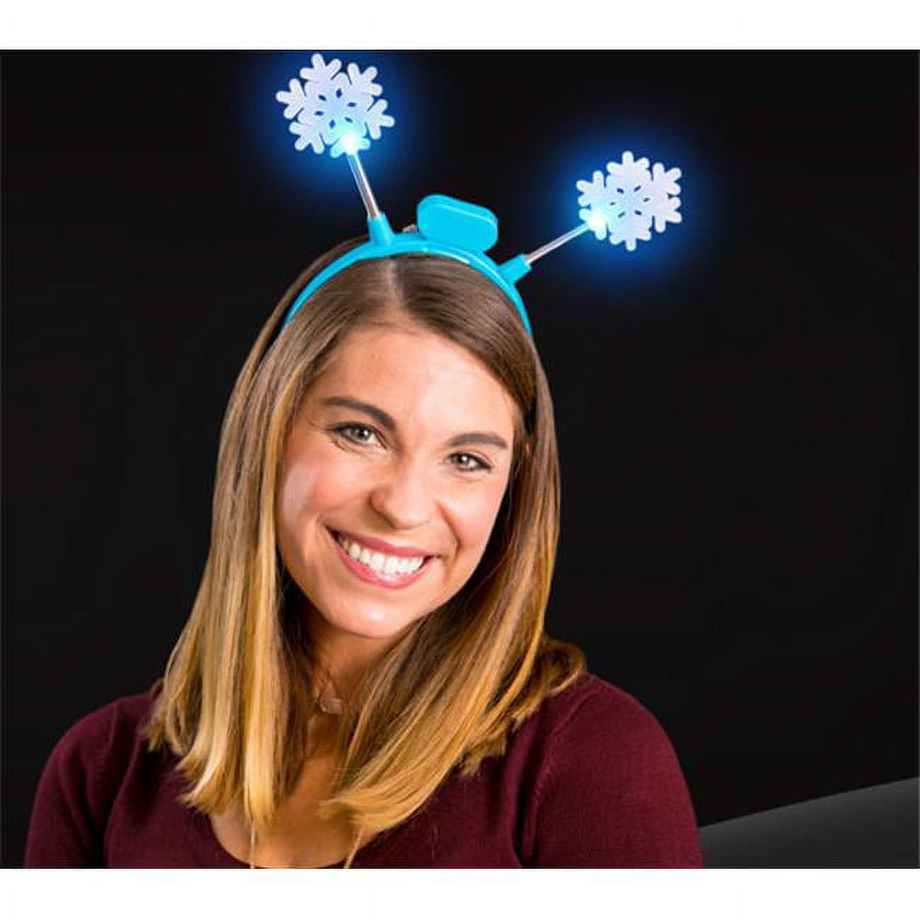 Blinkee LUFCSHB Light Up Flashing Crystal Snowflake Headband Bopper ...