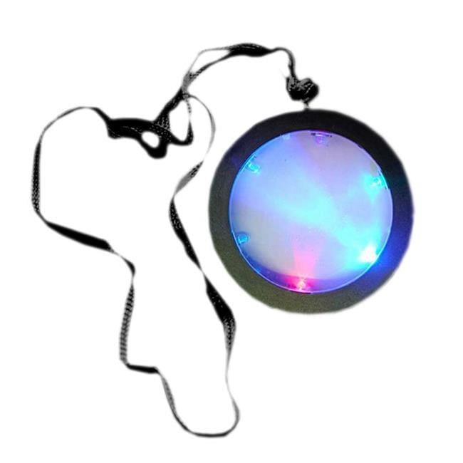 Blinkee MCLDMPFN Multi Color Light Up Huge Disco Medallion Pendant Flashing Necklace for Parties ...