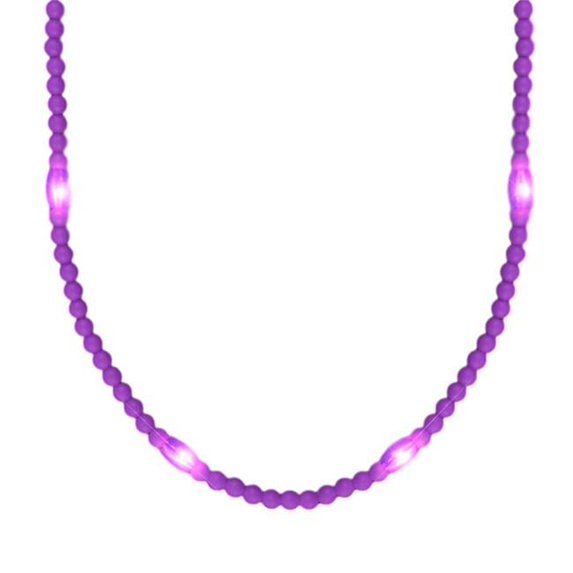 Blinkee OPRSLNFB-PR Opaque Round Still Light No Flash Purple Beads ...