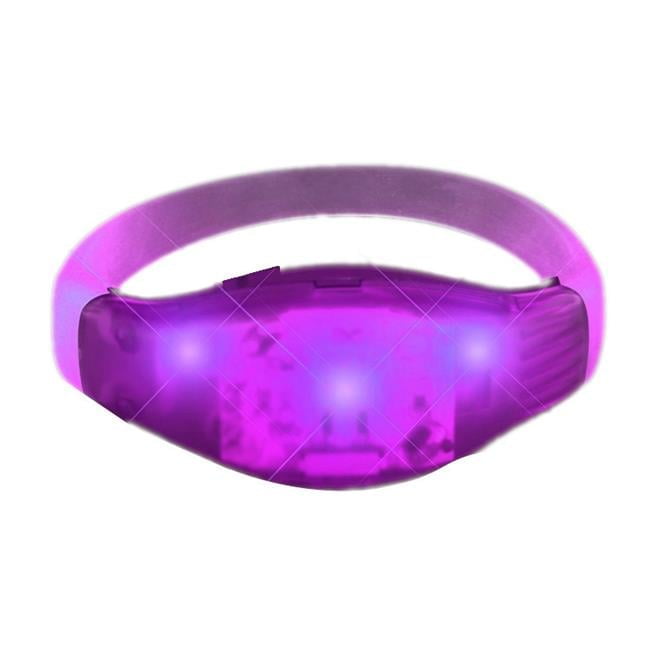 Blinkee Sound Reactive Purple LED Party Bracelet - Wristbands for ...