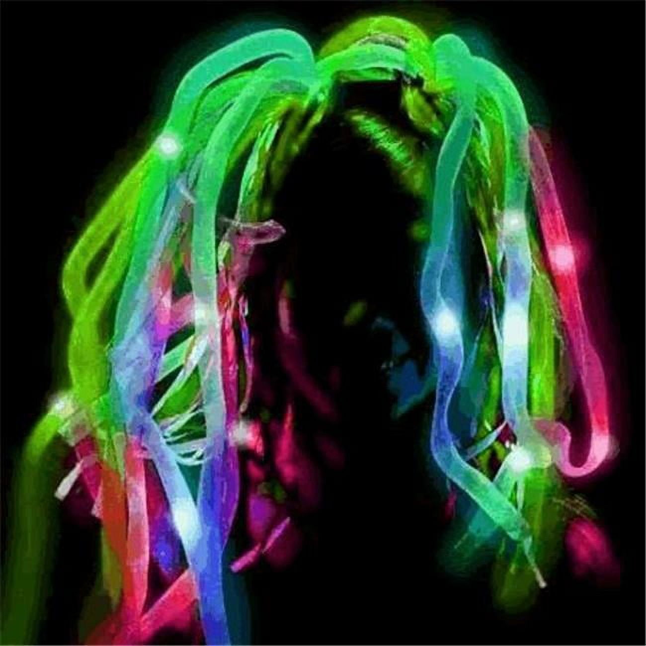Blinkee UV Reactive LED Noodle Headband Flashing Dreads - Purple - 5 ...