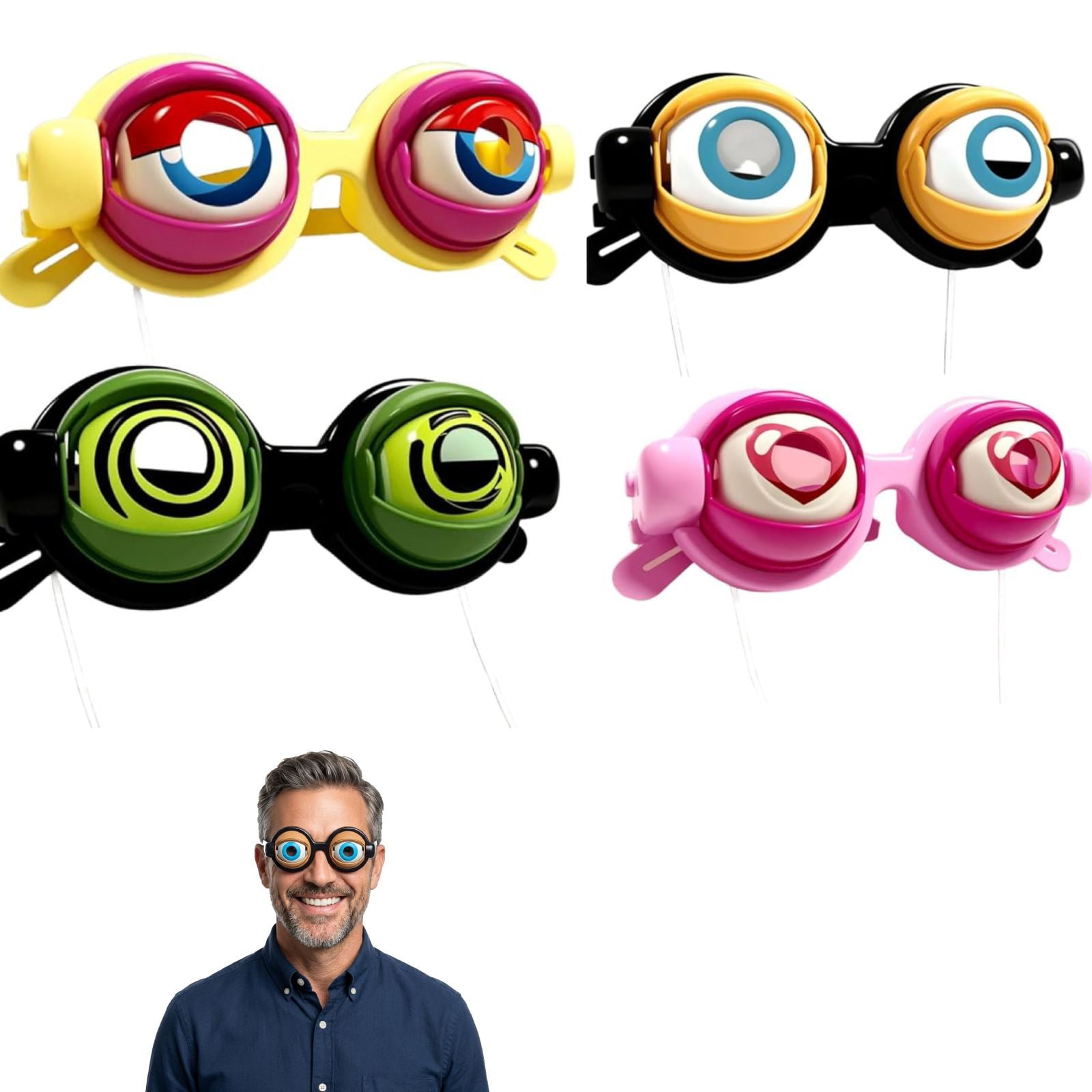 Blinking Eye Glasses, Funny Glasses for Adults, Funny Winking Googly ...