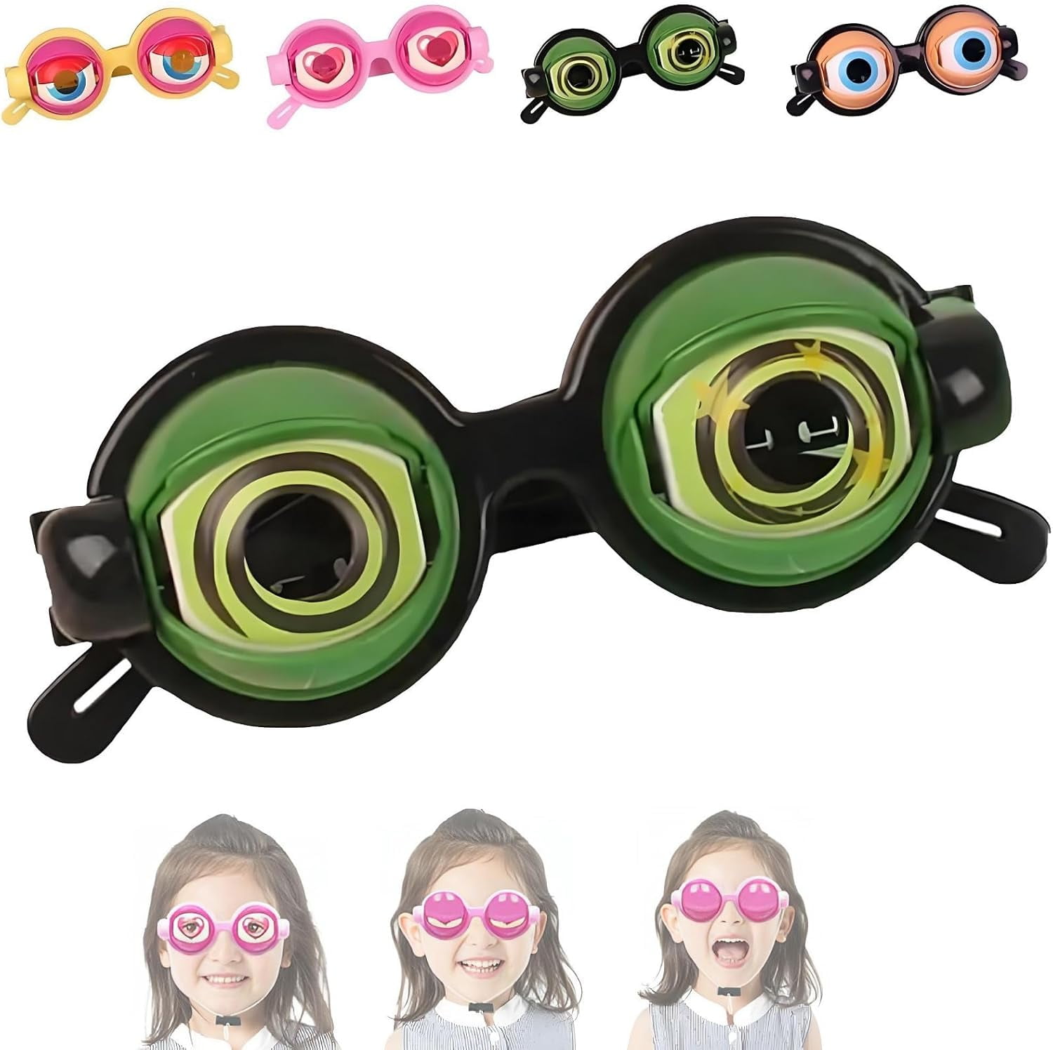 Blinking Eyes Glasses, Crazy Winking Glasses with Kinetic Crazy Eyes ...