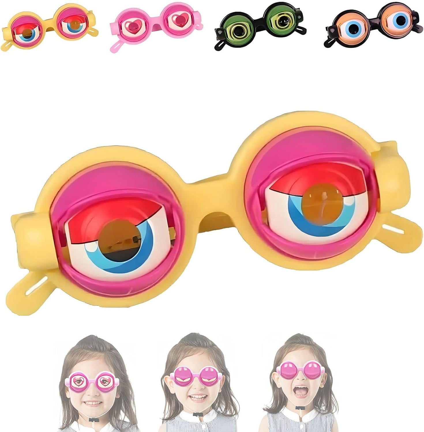 Blinking Eyes Glasses, Crazy Winking Glasses with Kinetic Crazy Eyes ...