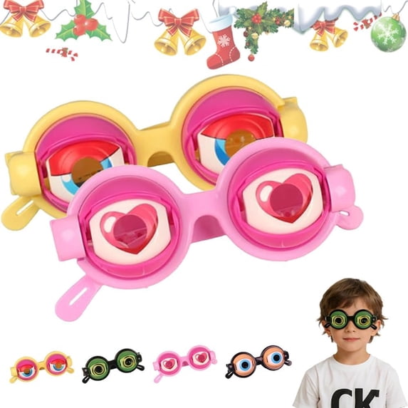 Blinking Glasses with Eyes, Funny Crazy Eyes Blinking Glasses, Novelty ...