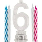 Blinking Number 6 Cake Decoration and Candles, 5-Piece Set - Walmart.com
