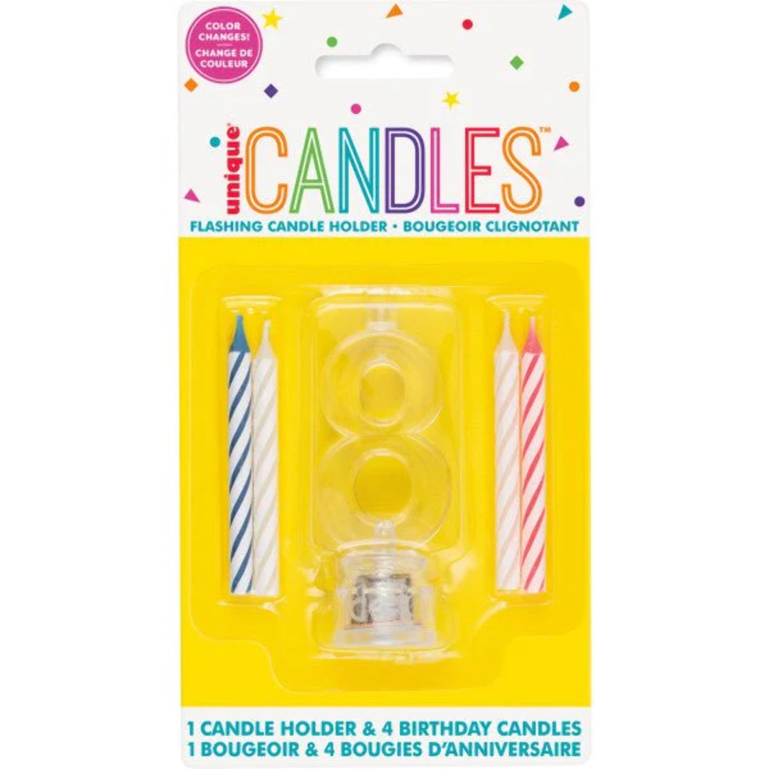 Blinking Number 8 Cake Decoration and Candles, 5-Piece Set - Walmart.com
