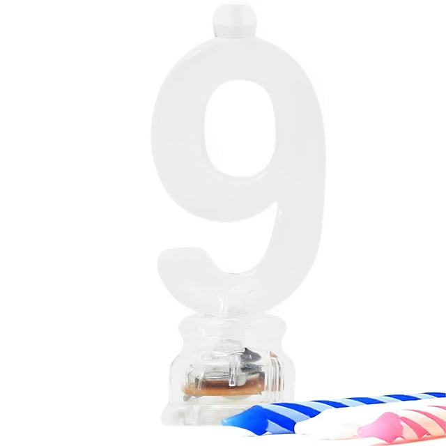 Blinking Number 9 Cake Decoration and Candles, 5-Piece Set - Walmart.com