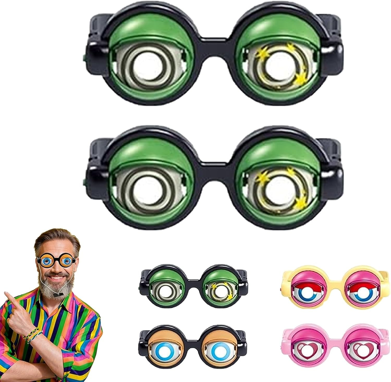 Blinking Winking Glasses, Kinetic Crazy Eyes Glasses Feature a Winking ...