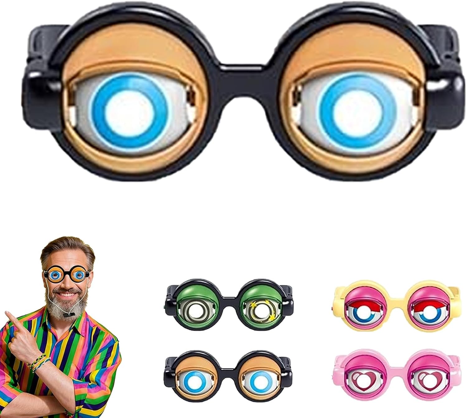 Blinking Winking Glasses, Kinetic Crazy Eyes Glasses Feature a Winking ...
