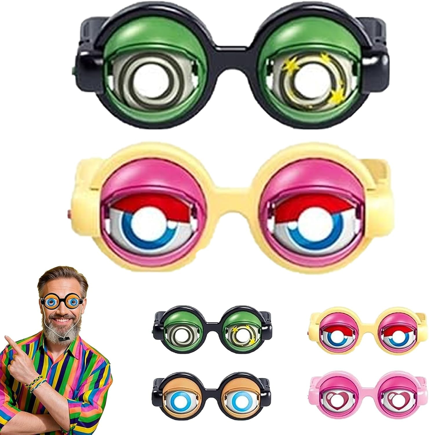 Blinking Winking Glasses, Kinetic Crazy Eyes Glasses Feature a Winking ...