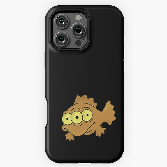 Blinky Cartoon Fish Humor Ocean Art iPhone Case 11 12 13 14 15 16 17 ...