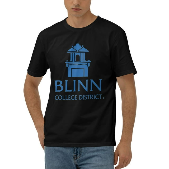 Blinn College Logo Men'S 170g Combed Cotton Short Sleeve T-Shirt - Walmart.com