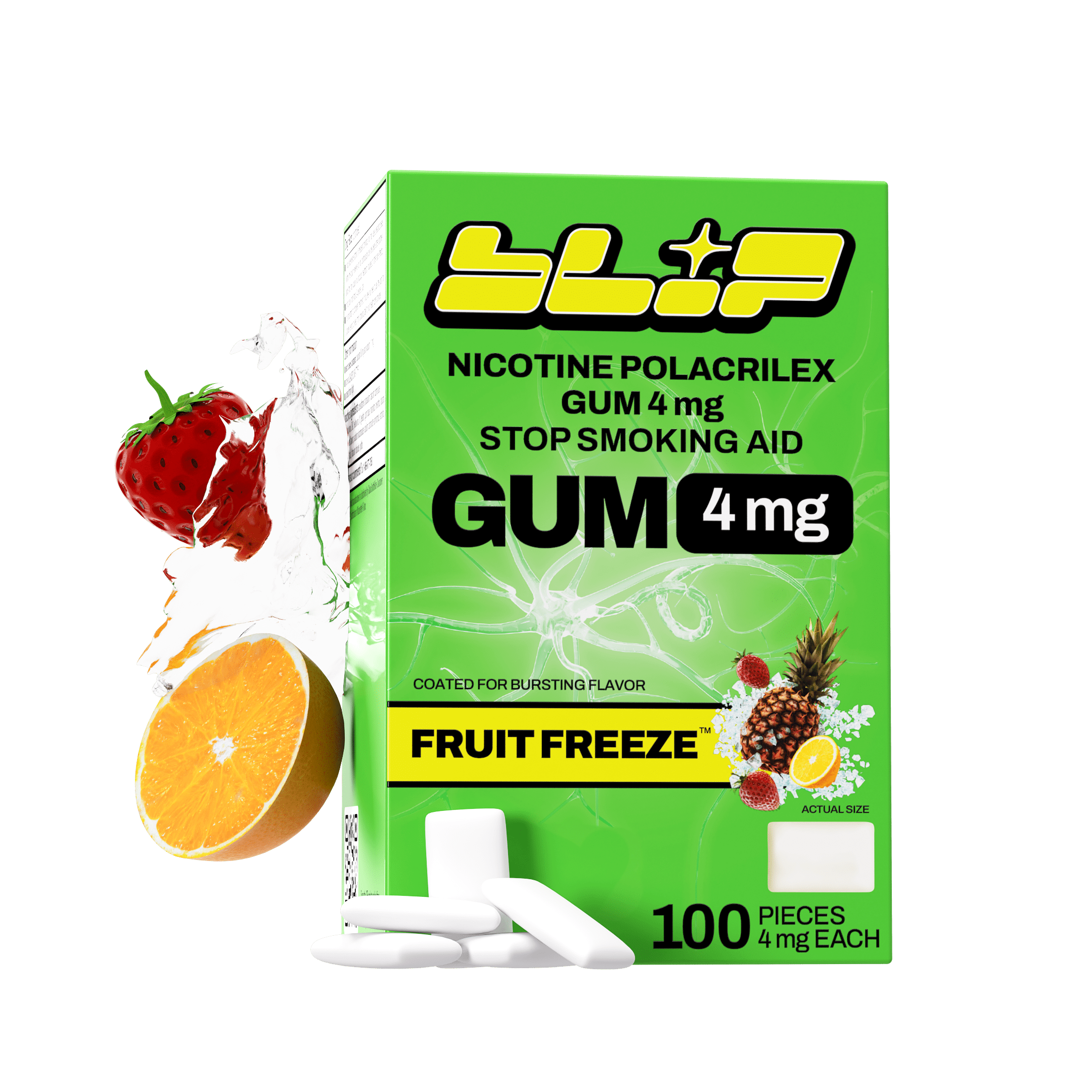 Blip NRT Nicotine Gum - 4mg Fruit Freeze (100 Count) HSA/FSA Eligible - Walmart.com
