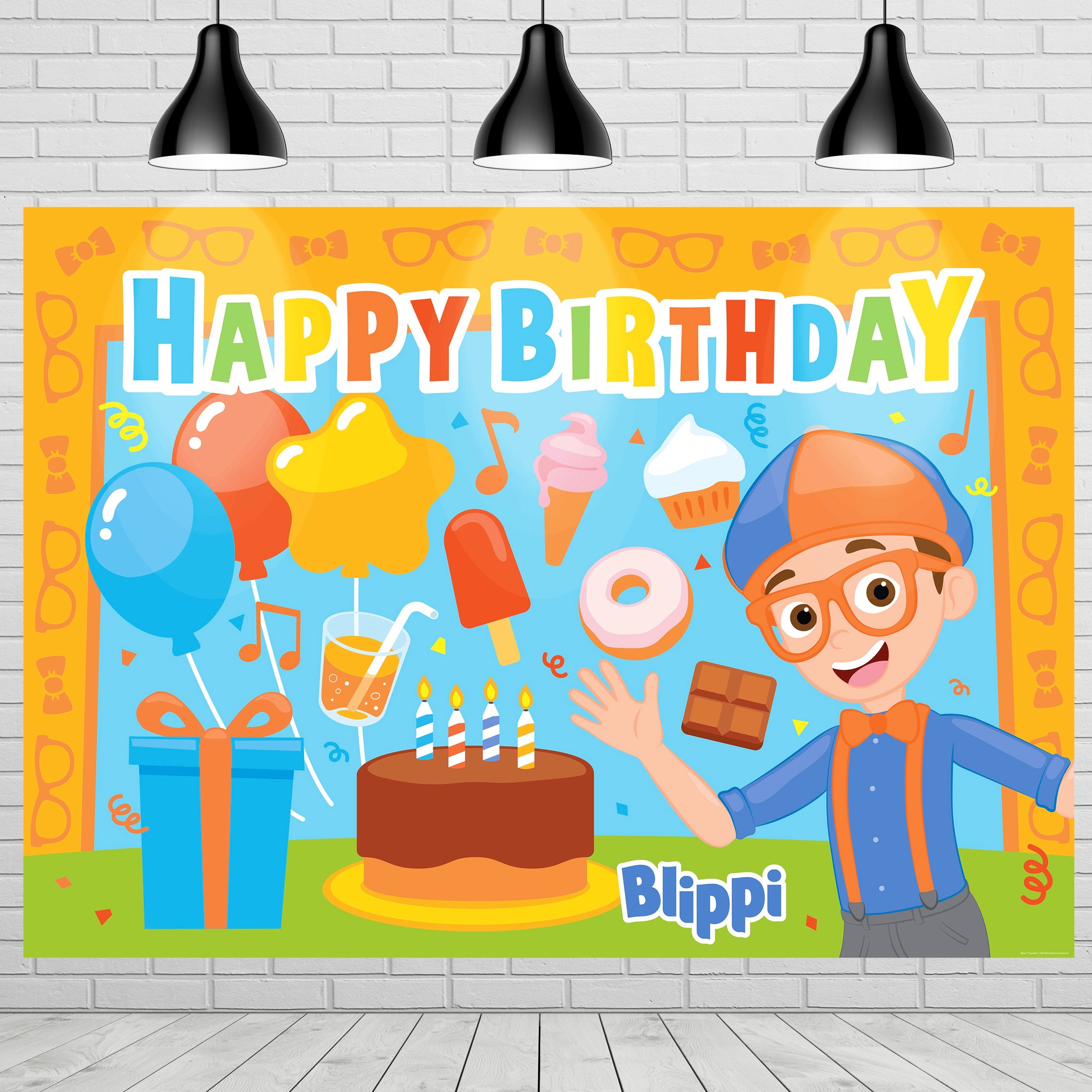 Blippi Banner Backdrop - Blippi Party Supplies - Walmart.com