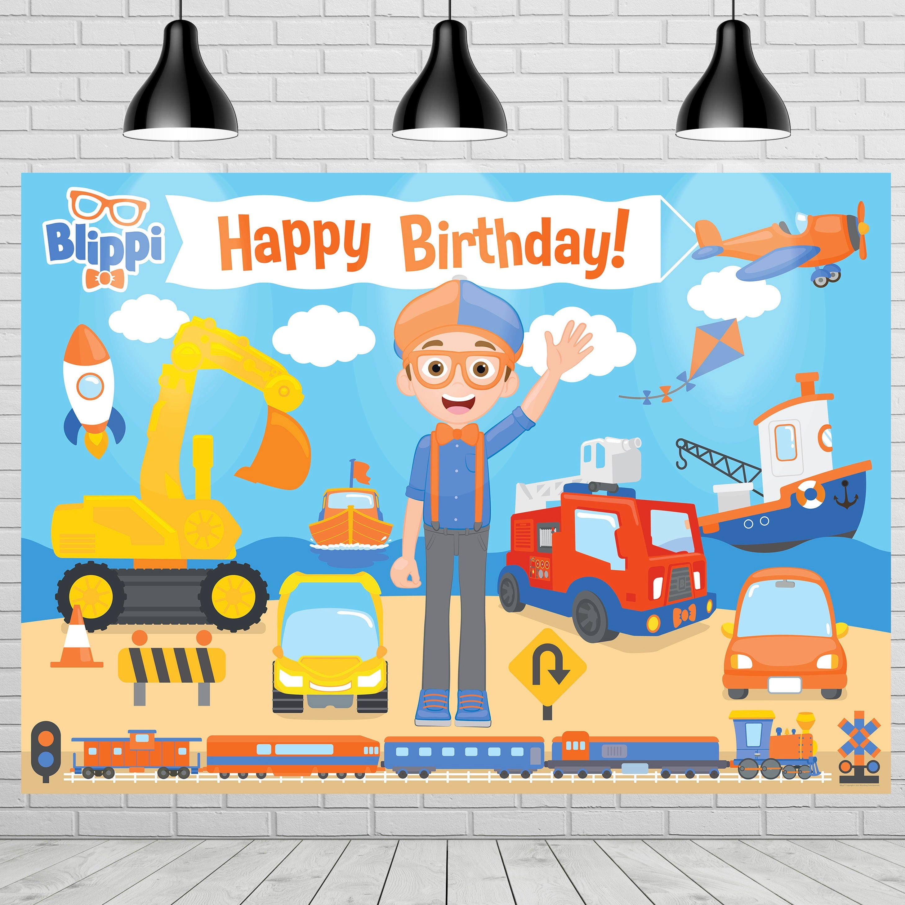 Blippi Birthday Decorations - Themed Kids Party Supplies with Vehicle ...