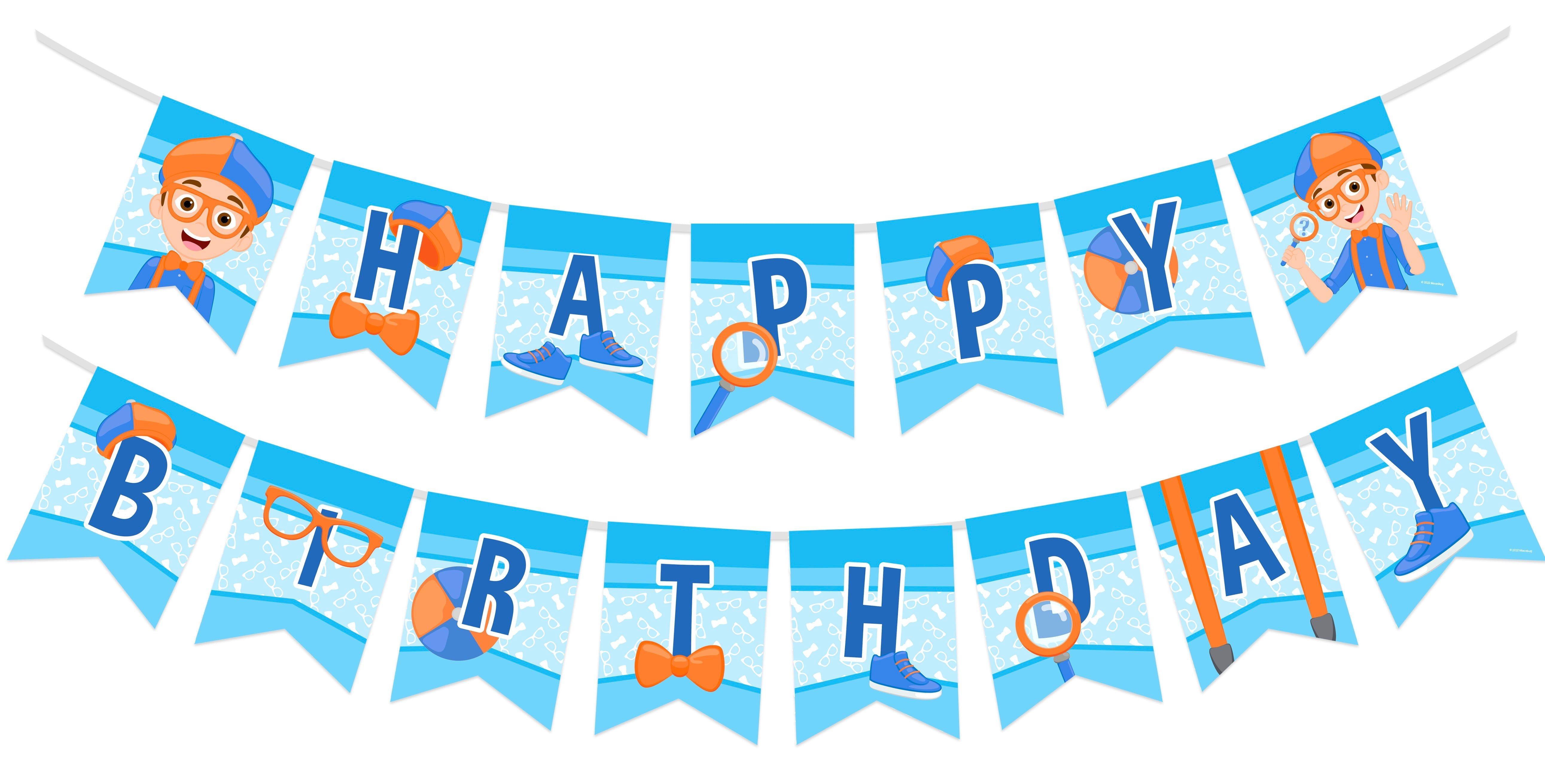Blippi Birthday Banner - Blippi Party Supplies - Walmart.com