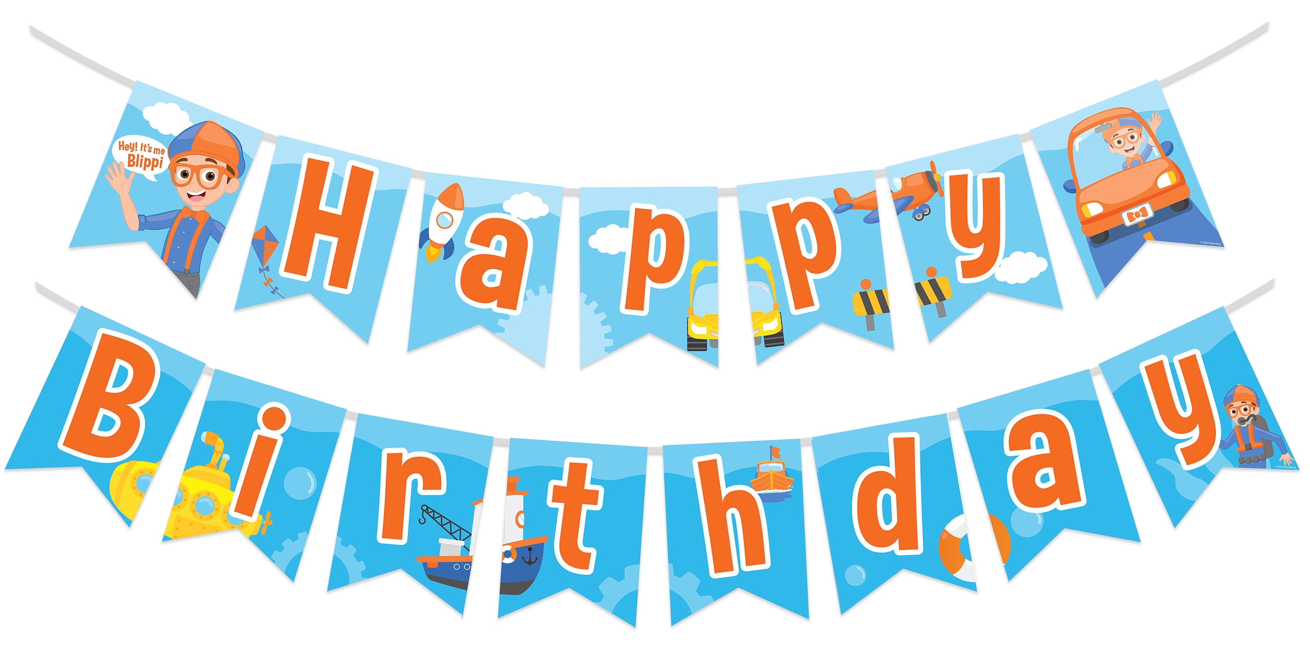 Blippi Birthday Banner Vehicle - Blippi Party Supplies - Walmart.com
