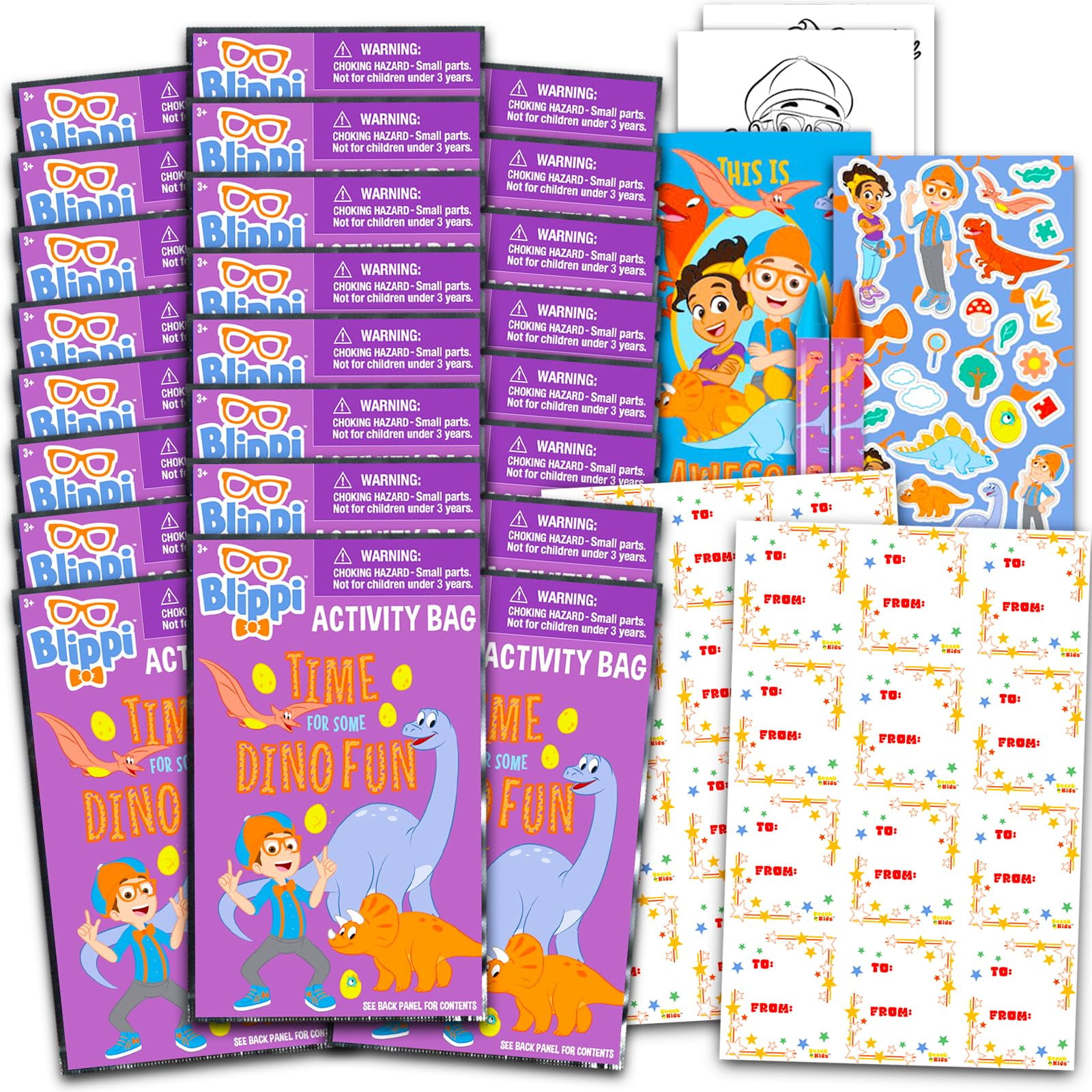 Blippi Classroom Prizes Party Favors - Bundle of 24 Blippi Activity ...