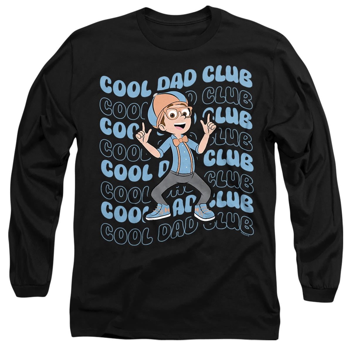 Blippi Cool Dad Club Unisex Adult Long-Sleeve T Shirt, Black, Medium ...