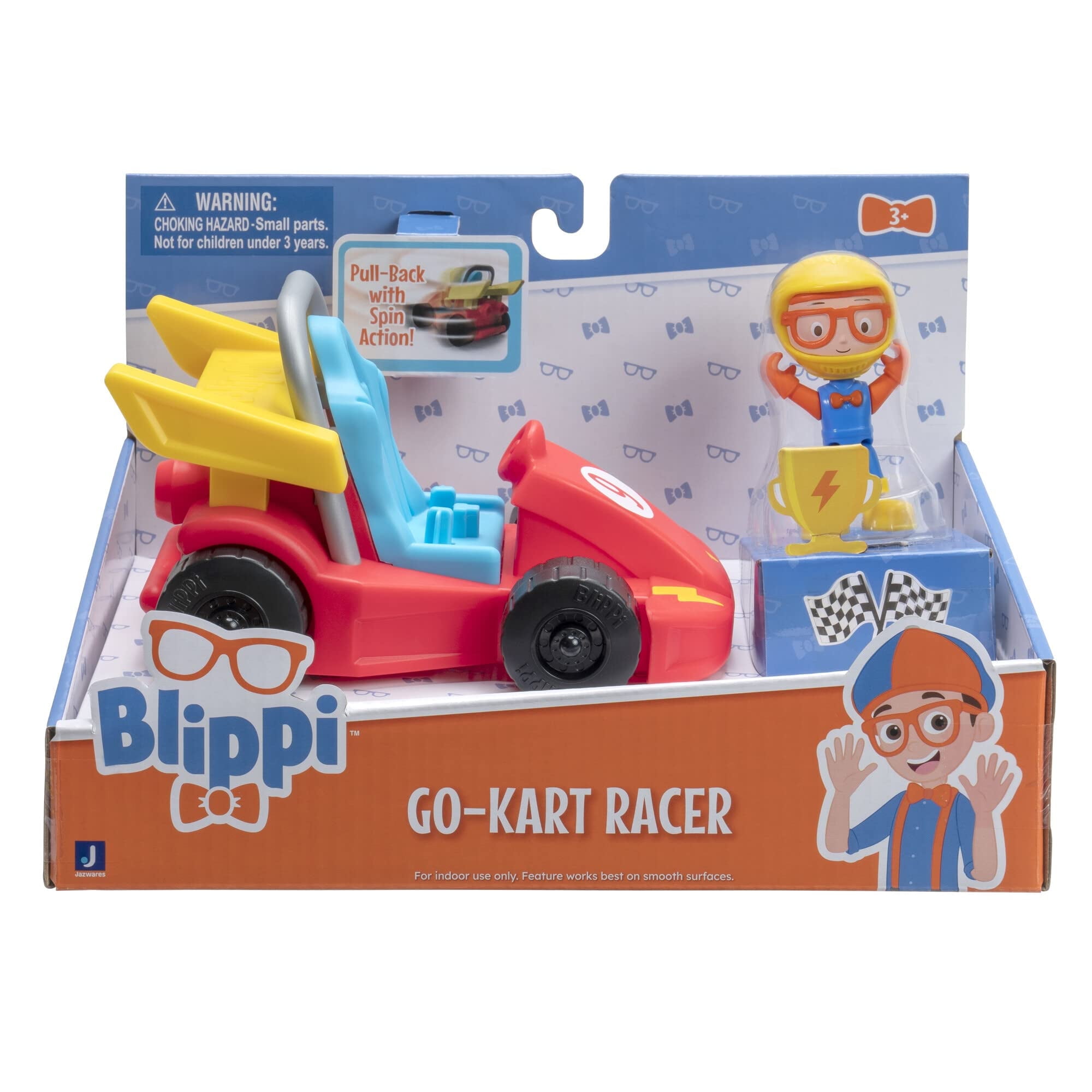 Blippi Go-Kart Racer Pull Back Vehicle - Features Racer Figure - Toys ...