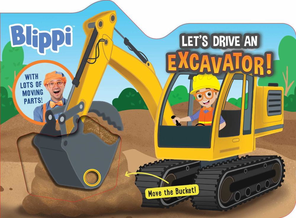 Blippi: Let's Drive an Excavator!: With Lots of Moving Parts! (Board Book) - Walmart.com