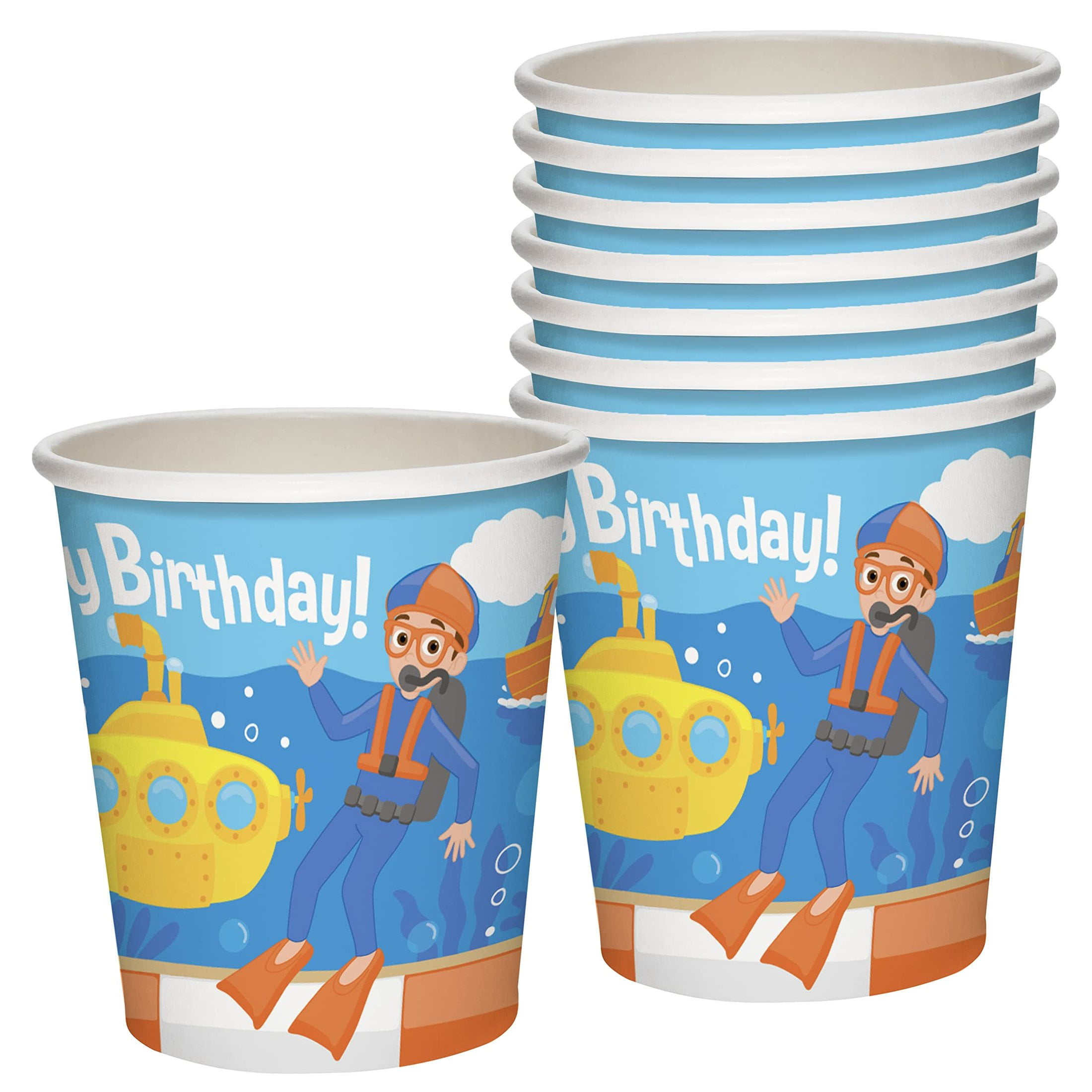 Blippi Party Pack - 24ct Blippi Cups Vehicle 9oz - Officially Licensed ...
