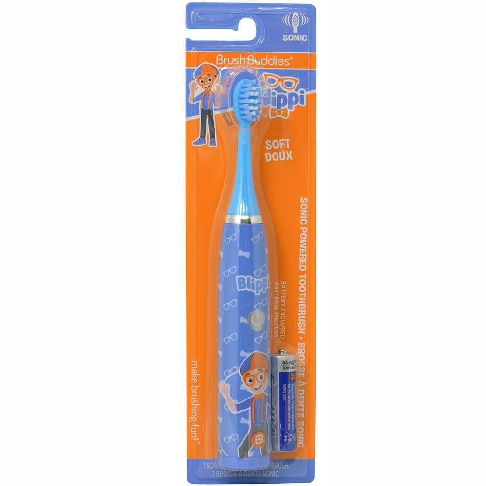 Blippi Kids Sonic Powered Toothbrush for Toddlers, Teeth Brush, Age 3 ...