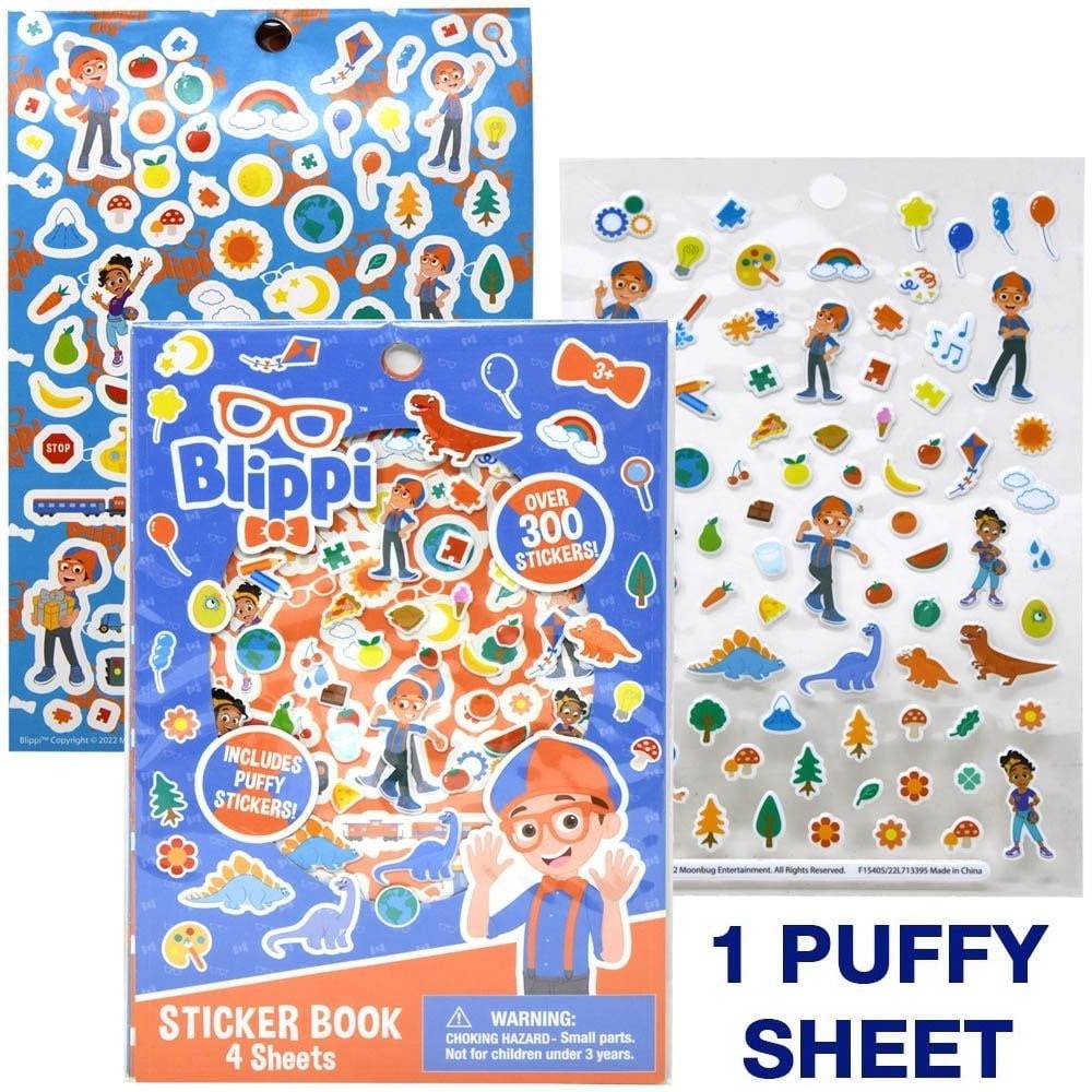 Blippi Toddler Kids Sticker Book with Puffy Stickers, 300+ Stickers ...