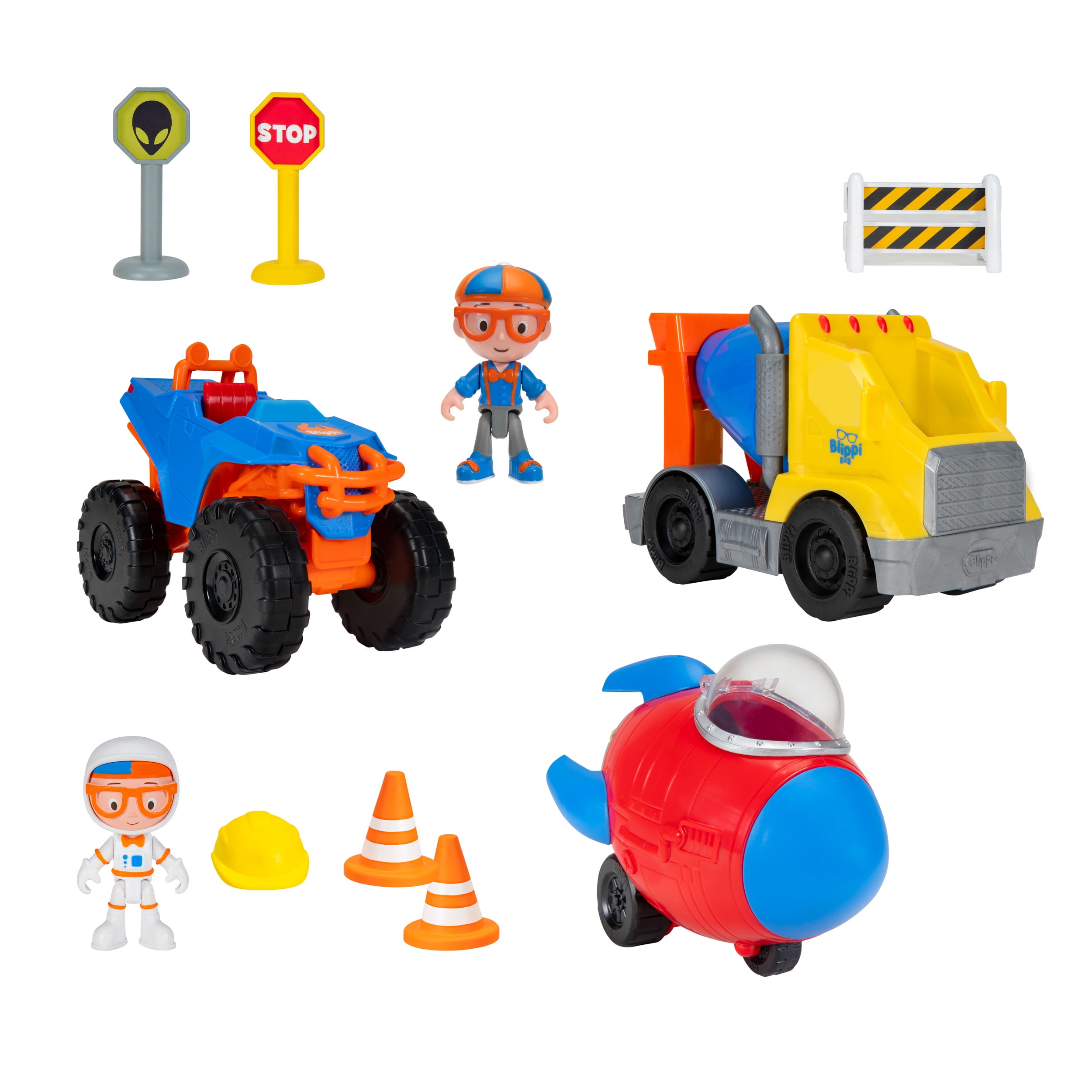 Blippi Value Box (Includes 3 feature vehicles, 2 Blippi 3” figures, 5 ...