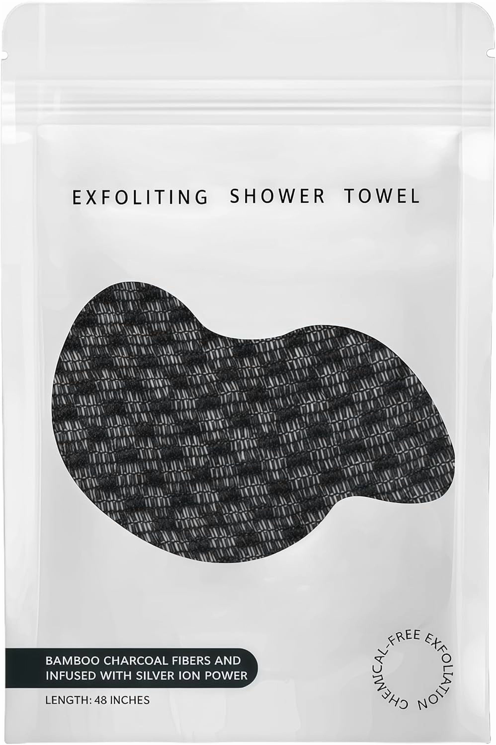 Blisall Exfoliating Shower Towel 48",Premium Scrub Wash Cloth for Body ...