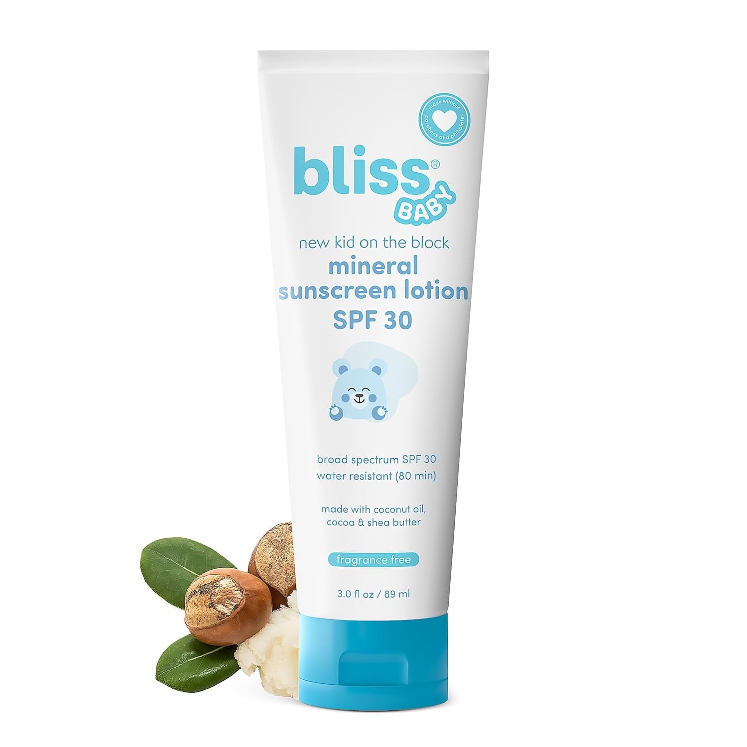 Bliss Baby Sunscreen, Premium SPF 30 Mineral Lotion, Natural Zinc Oxide ...