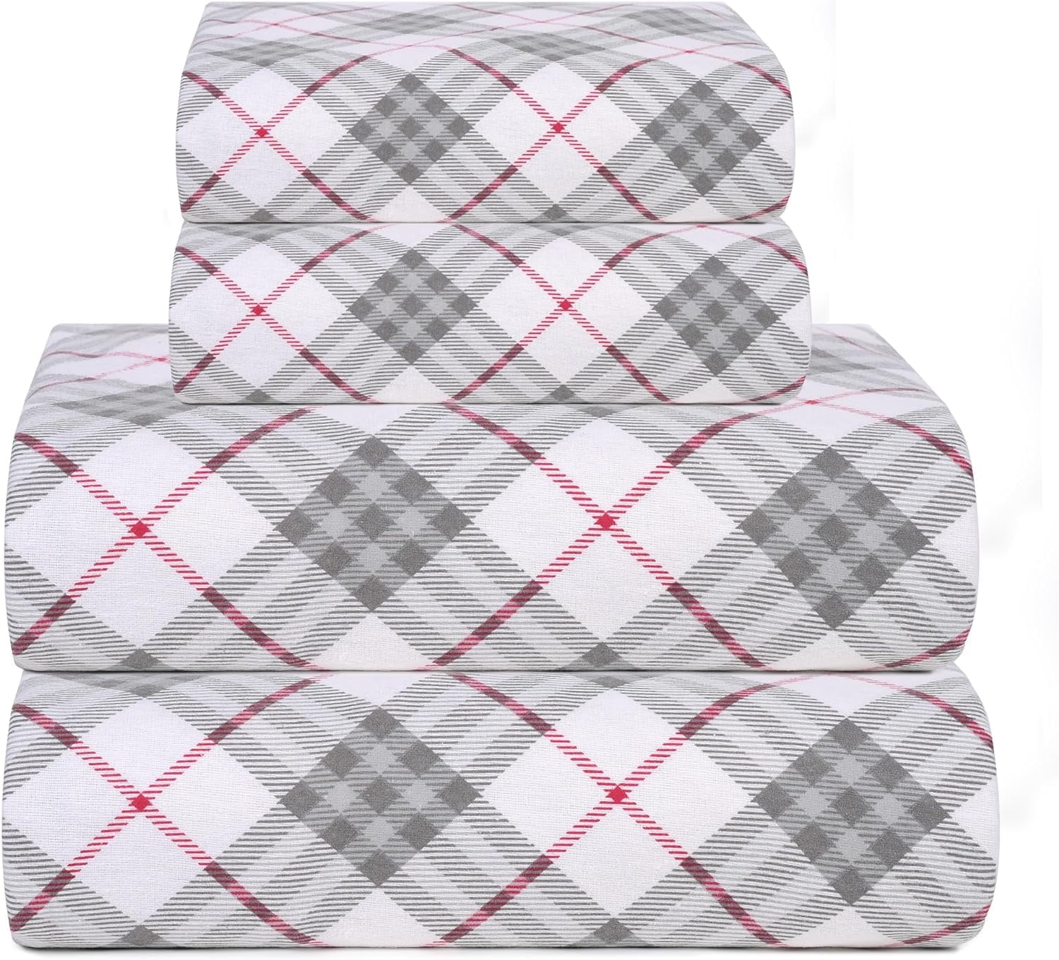 Bliss Casa 4 Piece 100% Cotton Flannel Sheets Full Size Bed Set - Warm ...