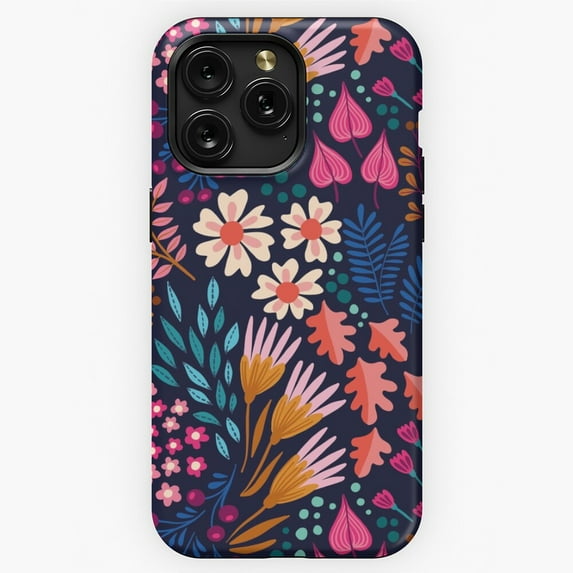 Bliss Flower Field Vibrant Botanical Pattern iPhone Case 17 to 11 Pro ...