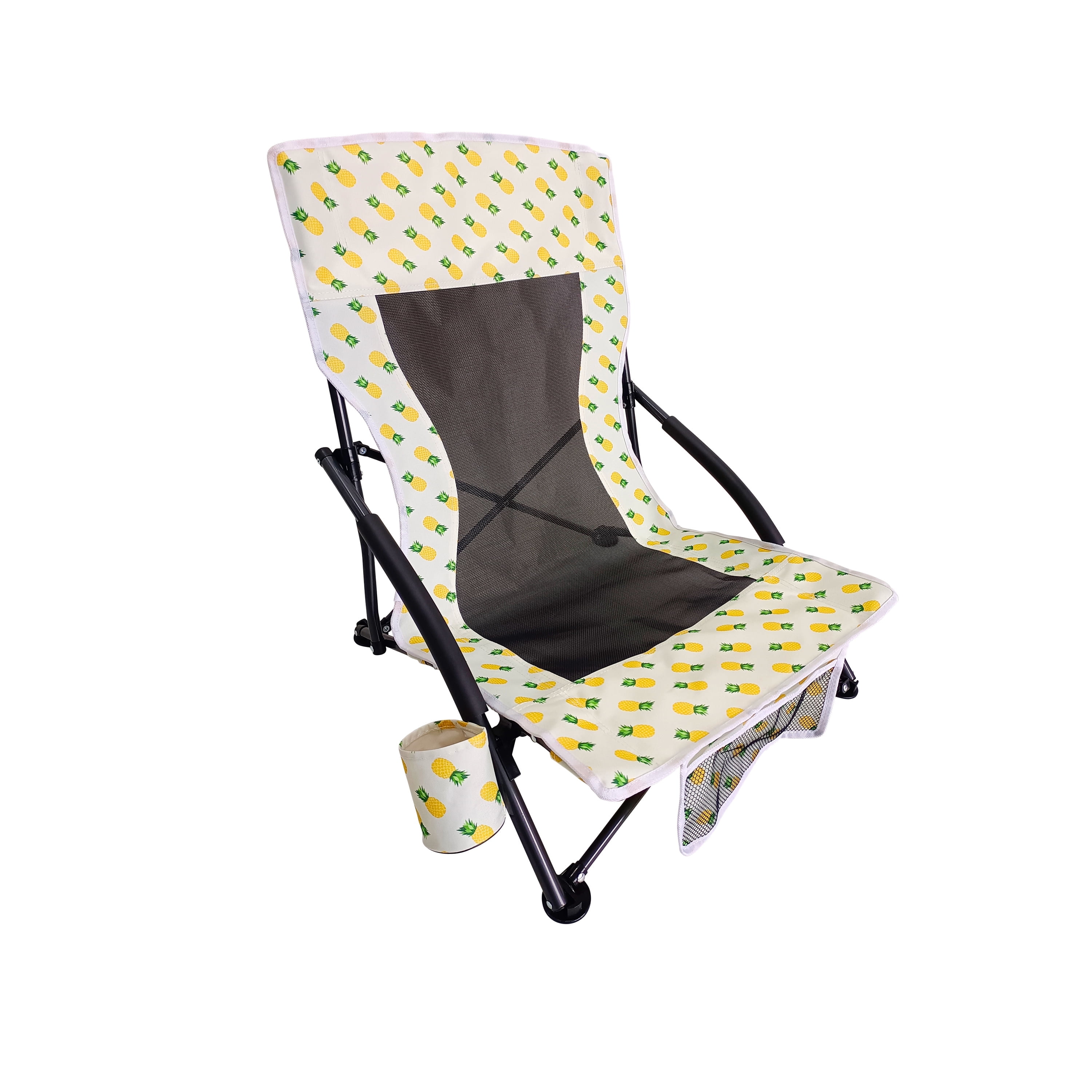 Bliss Hammocks Collapsible Beach Chair W/ Cup Holder & Storage Bag, 275 ...