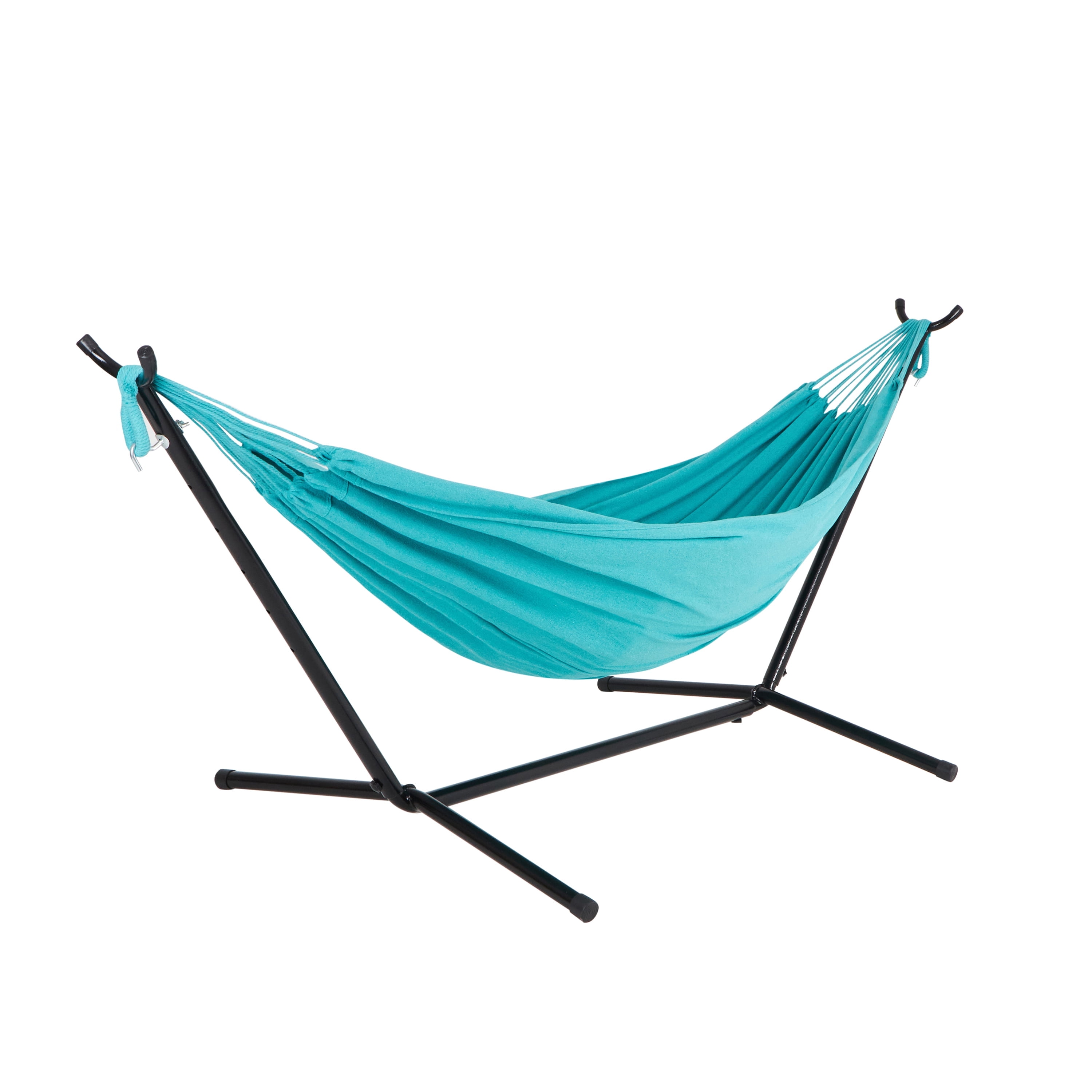 Bliss Hammocks Double Hammock w/ Space Saving 9ft. Stand & Premium ...